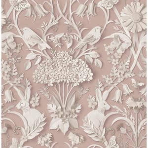 Fine Decor Fae Multi-Colored Neutral Woodland Non-Pasted Wallpaper ...