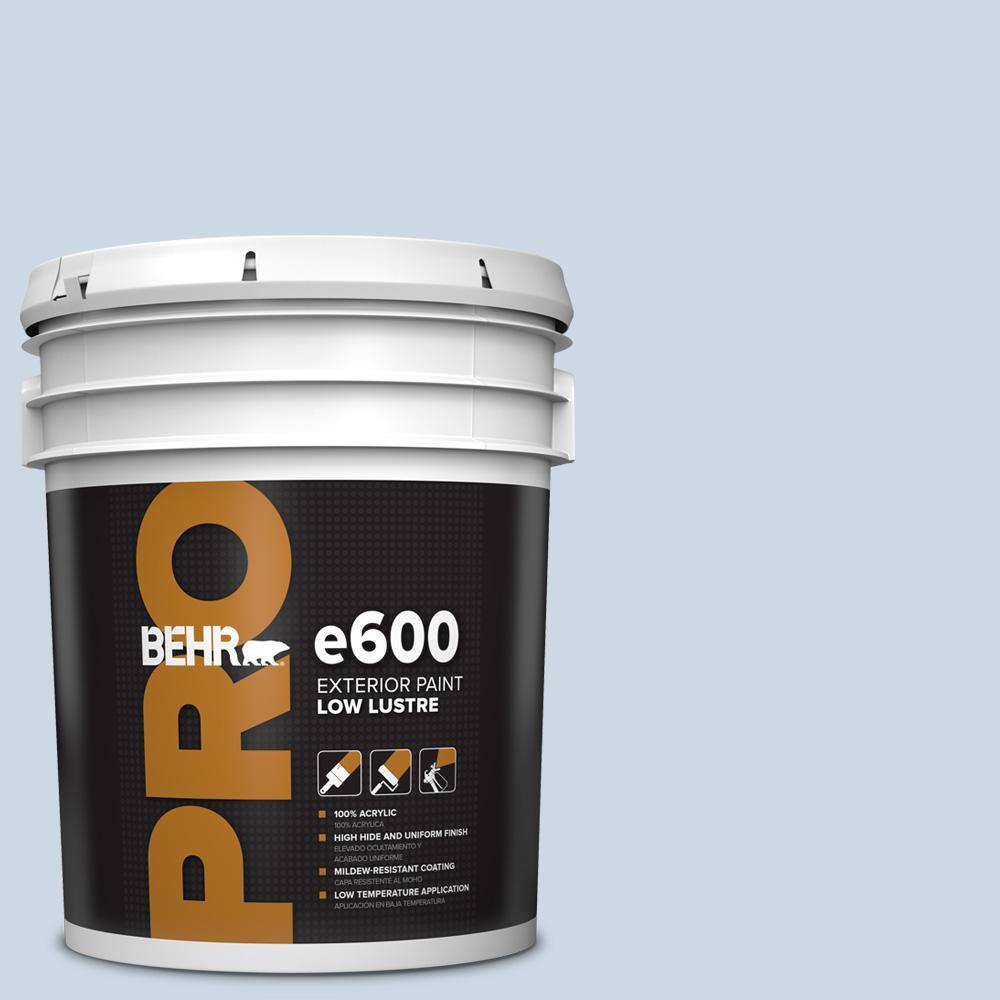 BEHR PRO 5 gal. #600C-2 Silent Ripple Low Luster Exterior Paint PR62005 ...