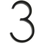Everbilt 4 in. Satin Nickel Flush Mount Self-Adhesive House Number 3 30336