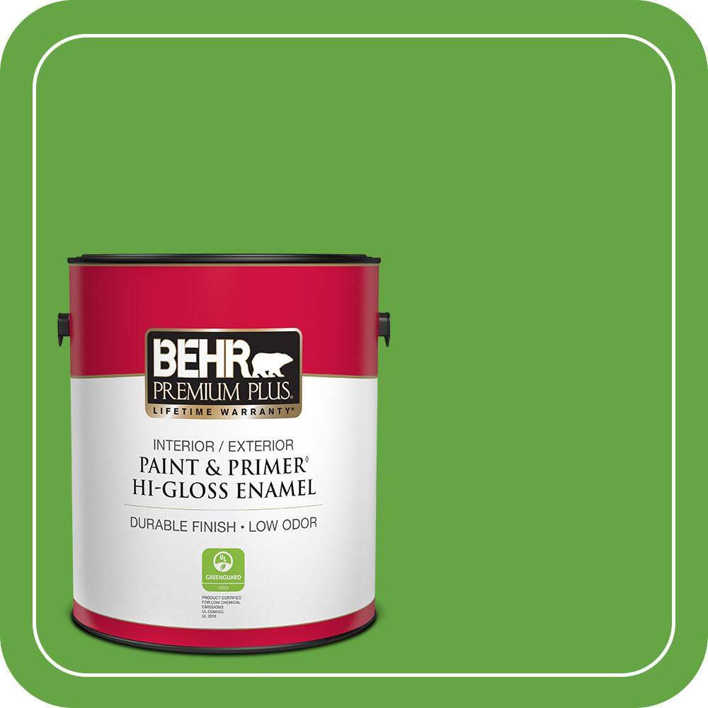 BEHR PREMIUM PLUS 1 gal. #430B-6 Caterpillar Hi-Gloss Enamel Interior ...