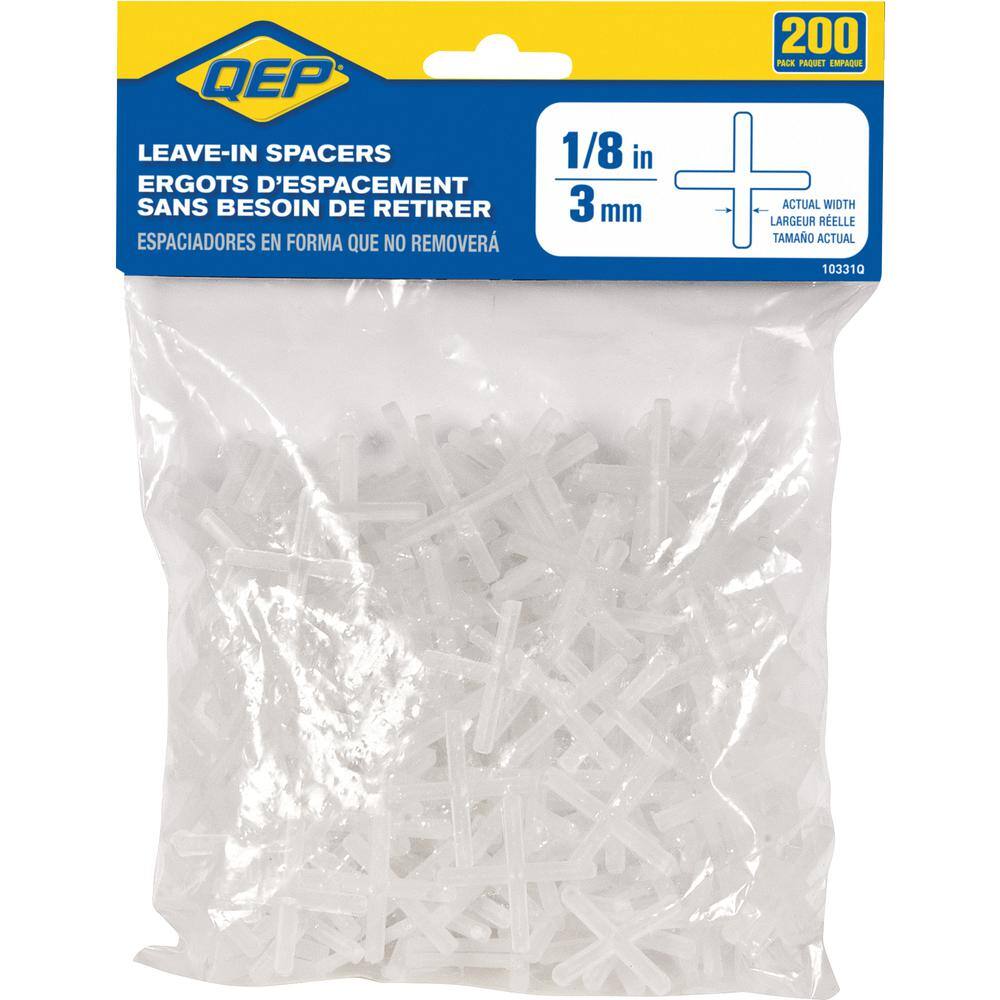 QEP 1/8 in. Leave-in Hard Style Tile Spacers (Bag of 200) 10331Q - The ...