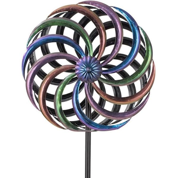Rainbow Metal Kinetic Wind Spinners YNLIN247 - The Home Depot