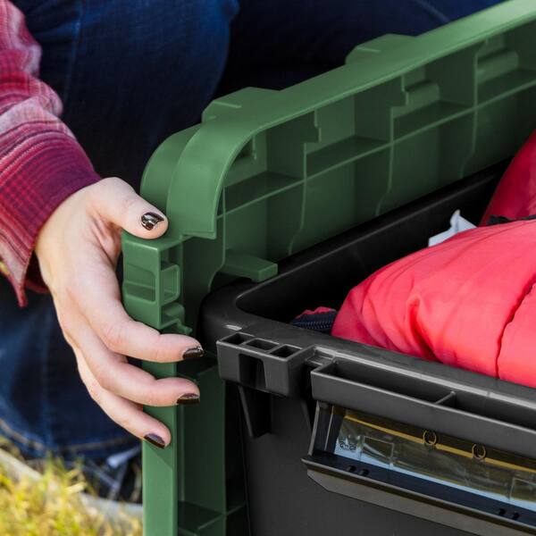 IRIS 15 Gal. Remington Heavy Duty Trail Box, Stackable Storage Bin with ...
