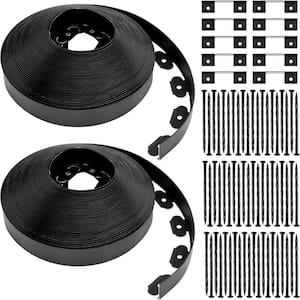 BestPLUS 2 in. x 6 in. x 8 ft. Black Recycled Plastic Edging Lumber G ...