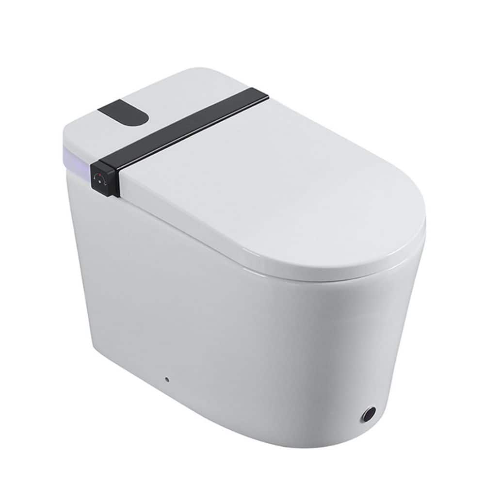Noble House Lars Elongated Smart Bidet Toilet 1.28 GPF in White with ...