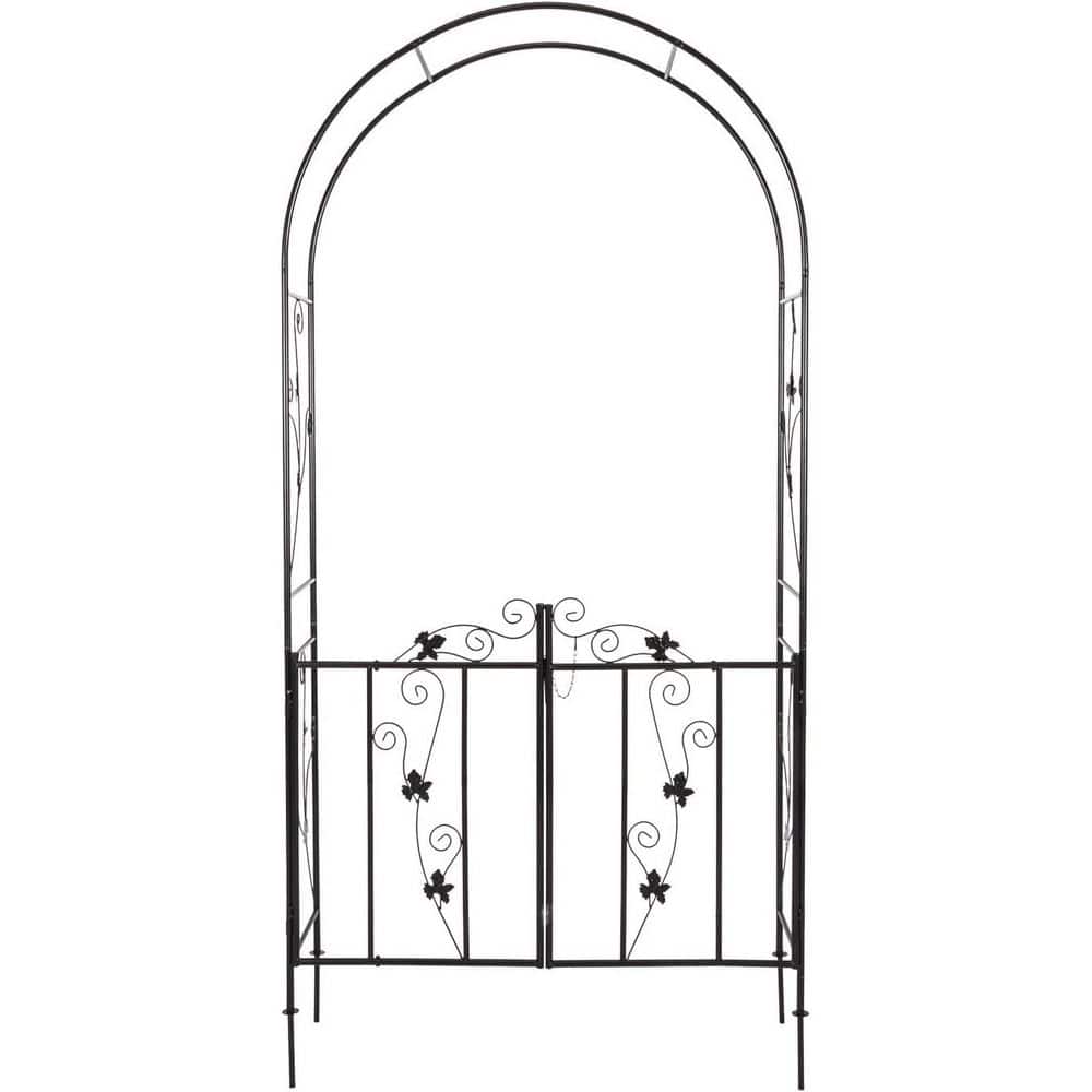 FAWEY TRED INC 91 in. Garden Trellis Steel Arch with Door DAWN43X - The ...