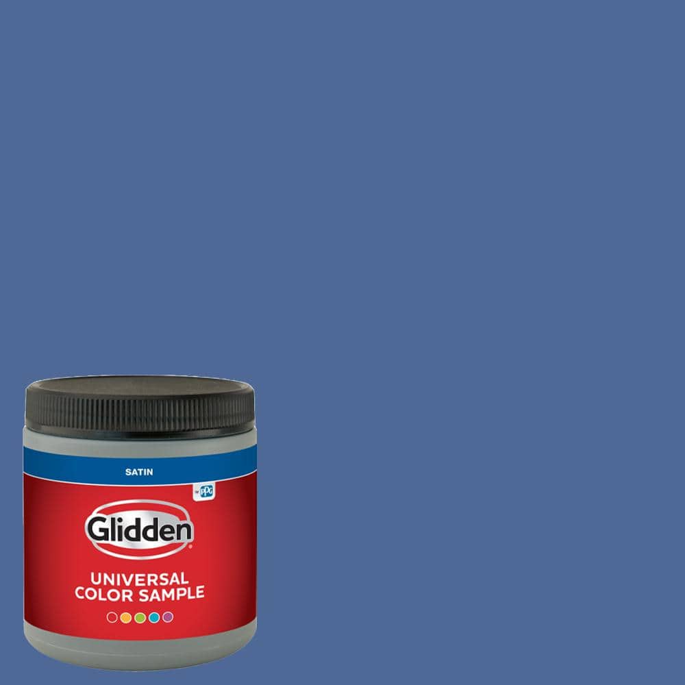 Glidden 8 oz. PPG1166-6 Blue Odyssey Satin Interior Paint Sample ...