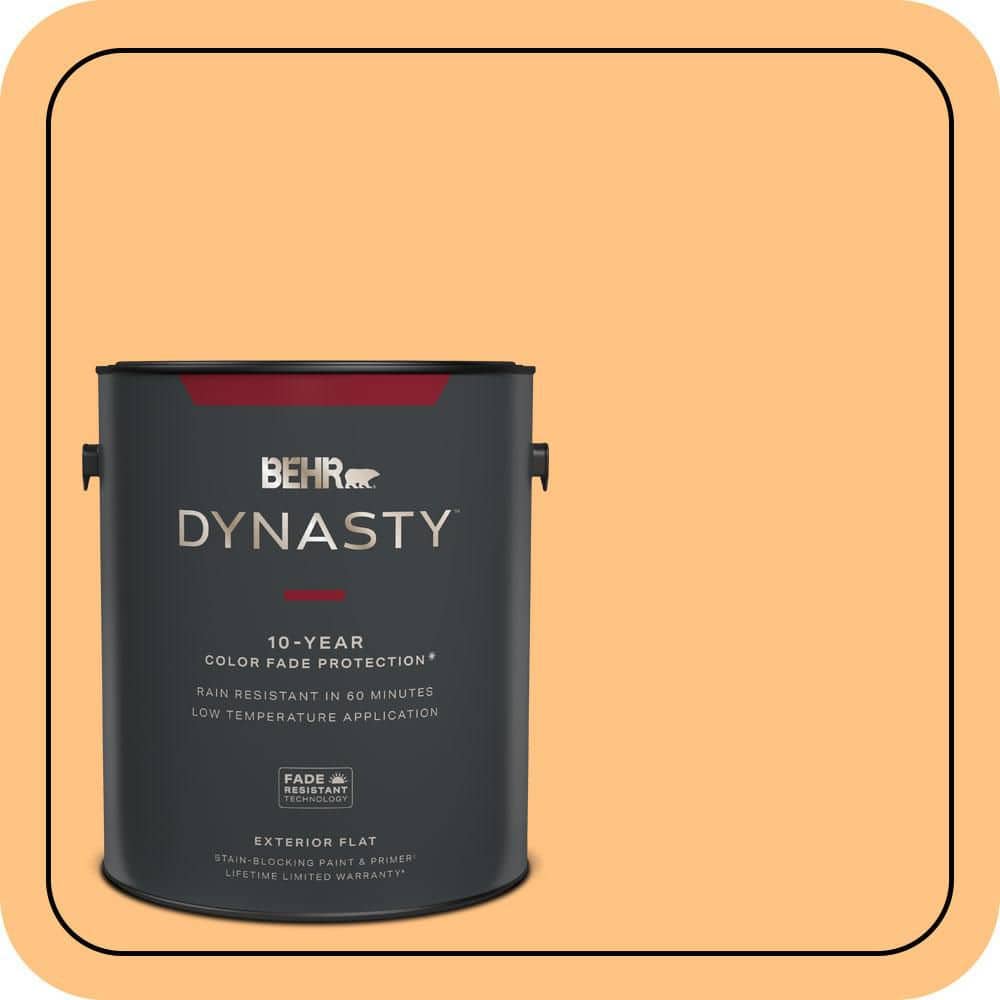 BEHR DYNASTY 1 gal. #PMD-68 Amber Sun Flat Exterior Stain-Blocking ...