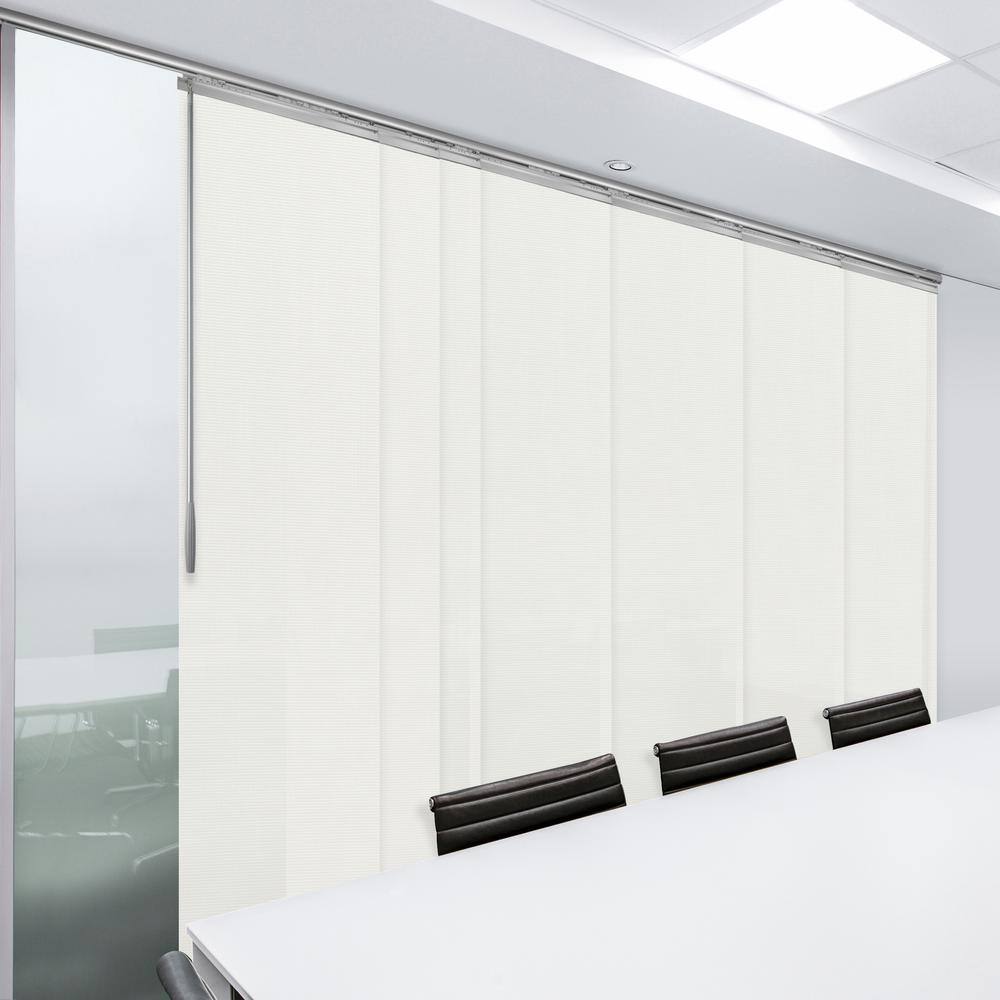 EMOH Dove 110 in. - 153 in. W x 94 in. L Adjustable 7-Panel in Satin ...