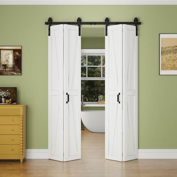 Reviews for EH PUERTA 64 in. x 84 in. Easy Install 4-Panel White Primed ...