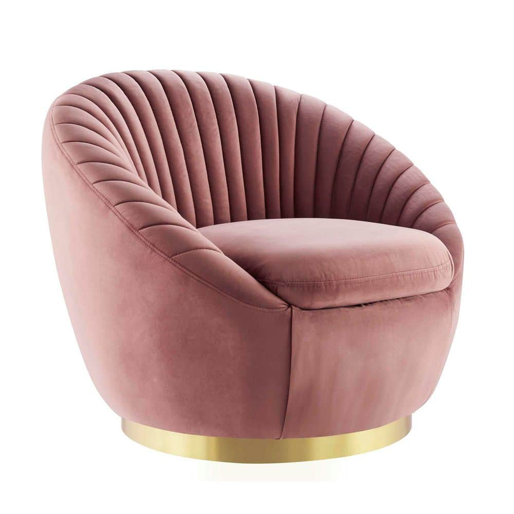 MODWAY Whirr Dusty Rose Tufted Performance Velvet Performance Velvet ...