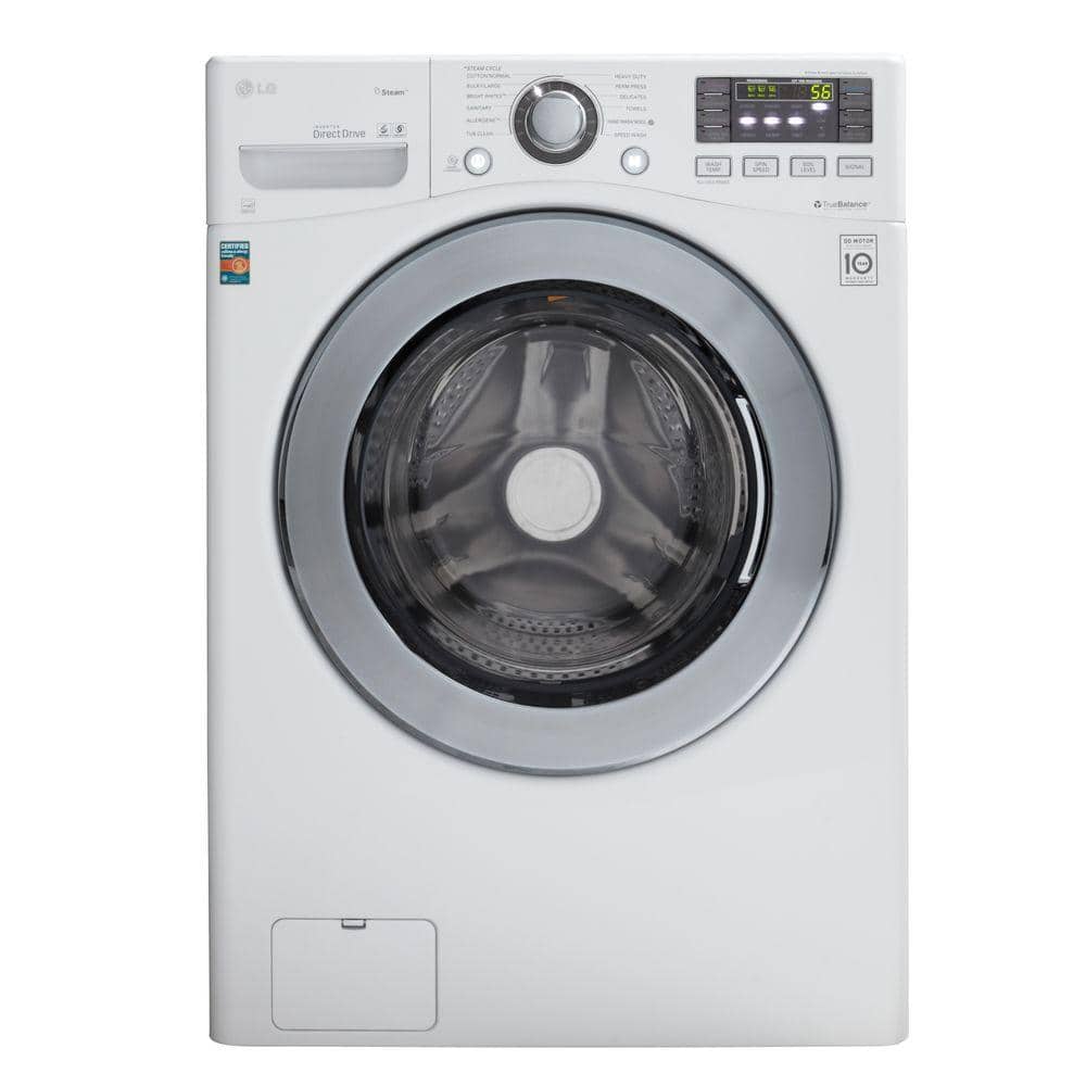 LG 3.7 DOE cu. ft. High-Efficiency Front Load Washer with Steam in ...