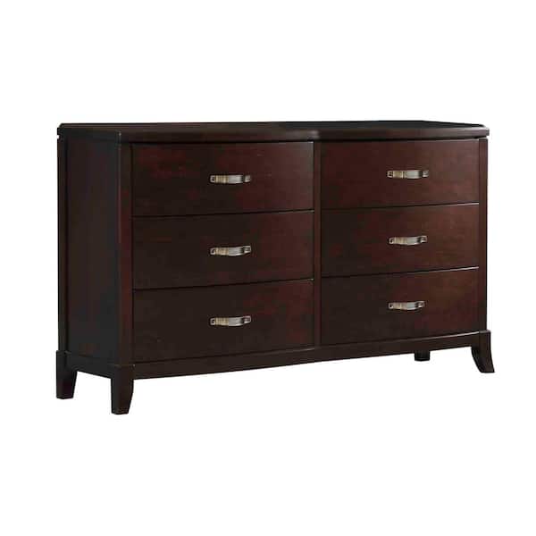 Elaine Espresso 6-Drawer Dresser DL600DR - The Home Depot