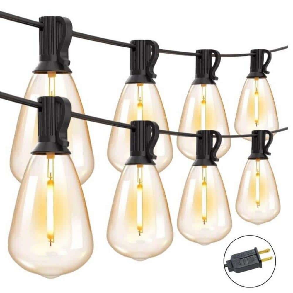KOAOEIRS 25 Lights - 50 ft. Indoor/Outdoor Plug-In ST38 Shatterproof ...
