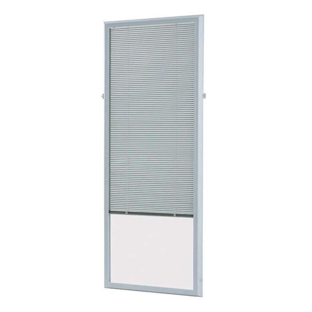 ODL White Cordless Add-On Blinds for Flush Frame Doorglass 25 in. Width ...