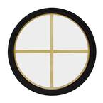 FrontLine 18 in. x 18 in. Round Black 4-9/16 in. Jamb 2-1/4 in ...