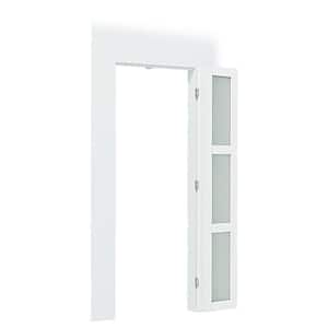 TENONER 60 in. x 80 in. 3-Lite, Clear Glass, Solid Core, MDF, PVC ...