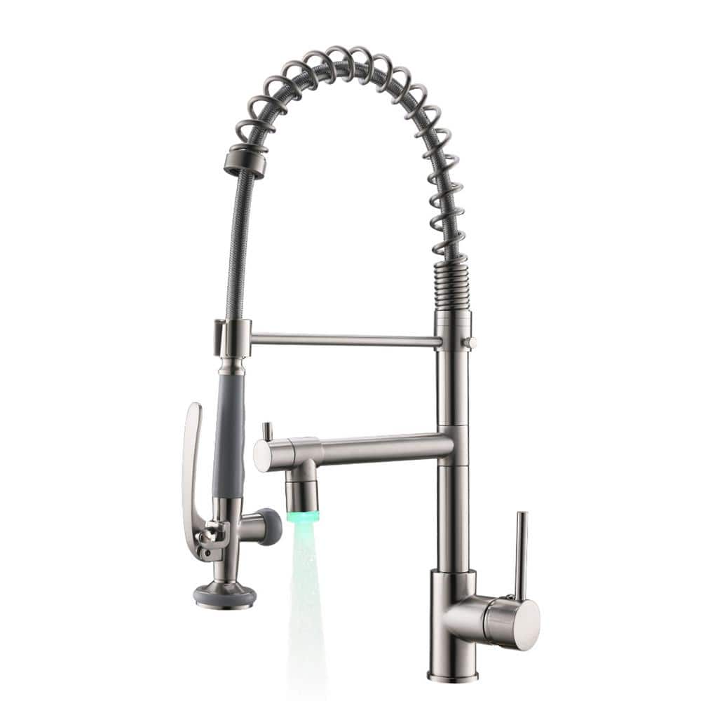 Staykiwi Single Handle High Arc Pull Out Sprayer Kitchen Faucet in ...