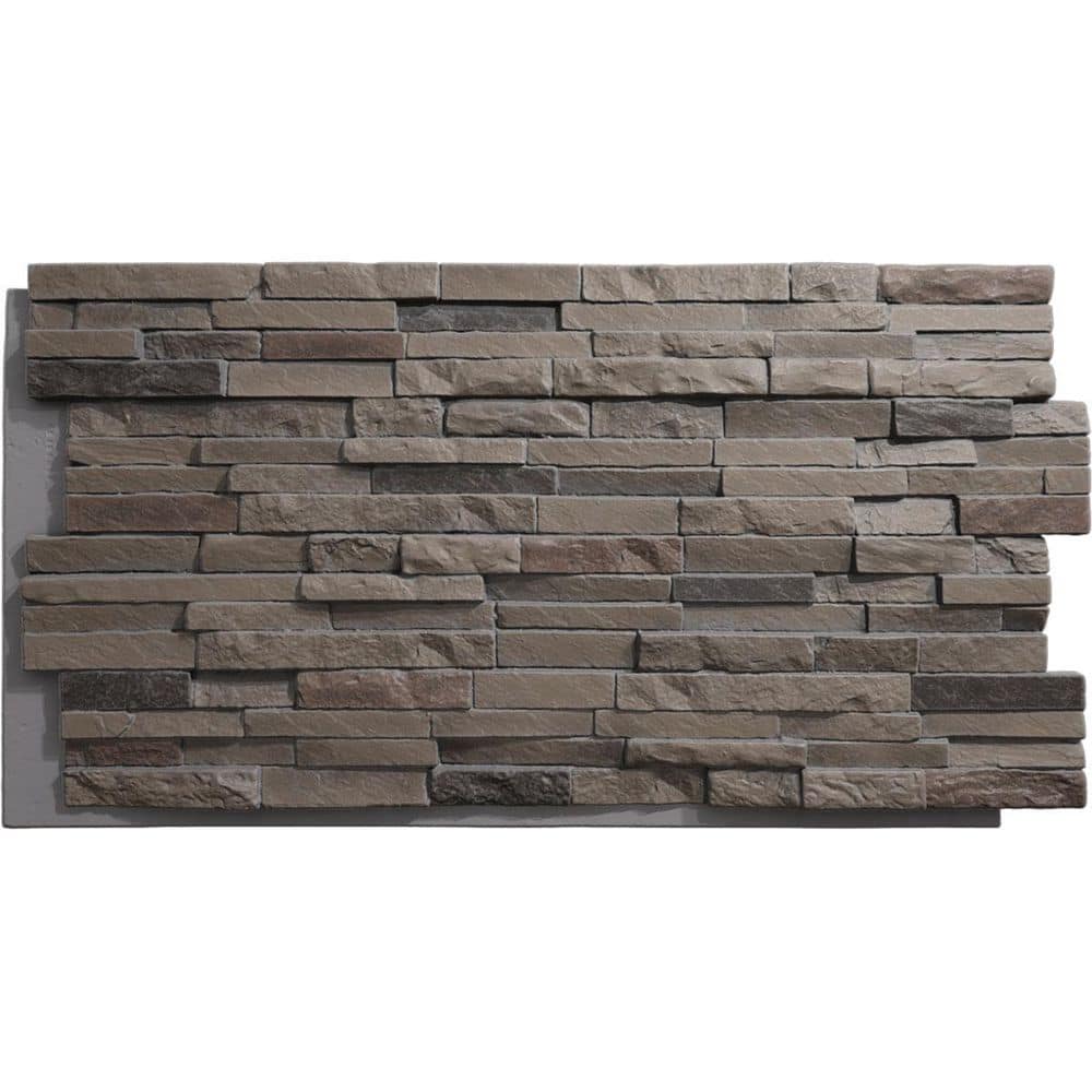 Ekena Millwork EverStone Eldorado Faux Stone Panel, 48"W x 25"H x 1"D ...