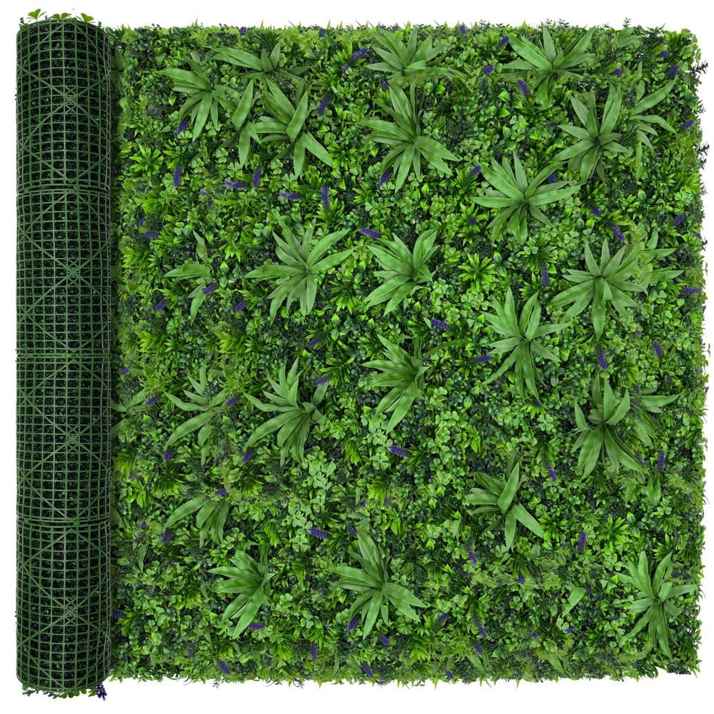 1 in. H x 144 in. Green Artificial Boxwood Hedge Panel Roll UV ...