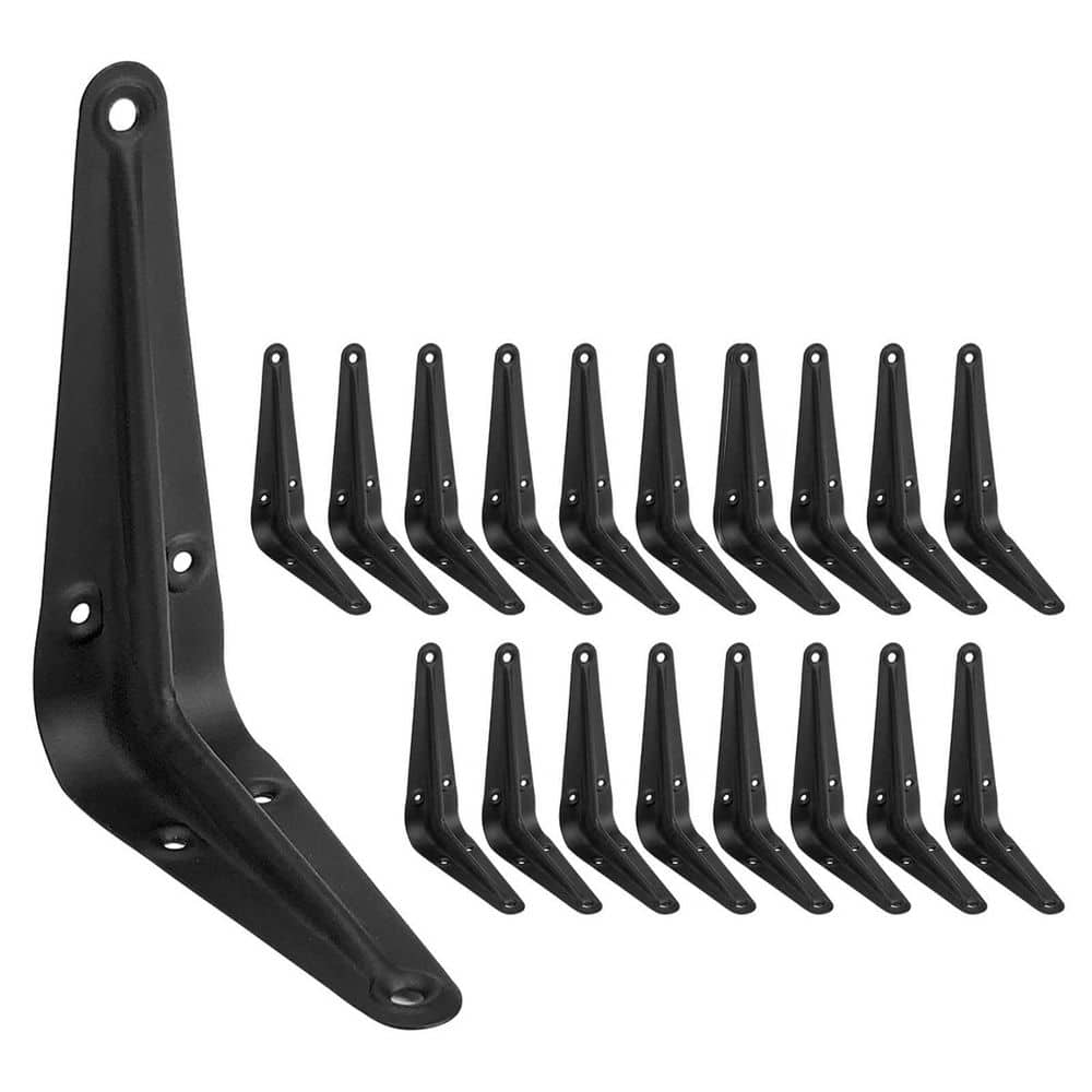 4 in. Metal Compatible with Wood Board L Shelf Bracket Fitting Type 20 ...