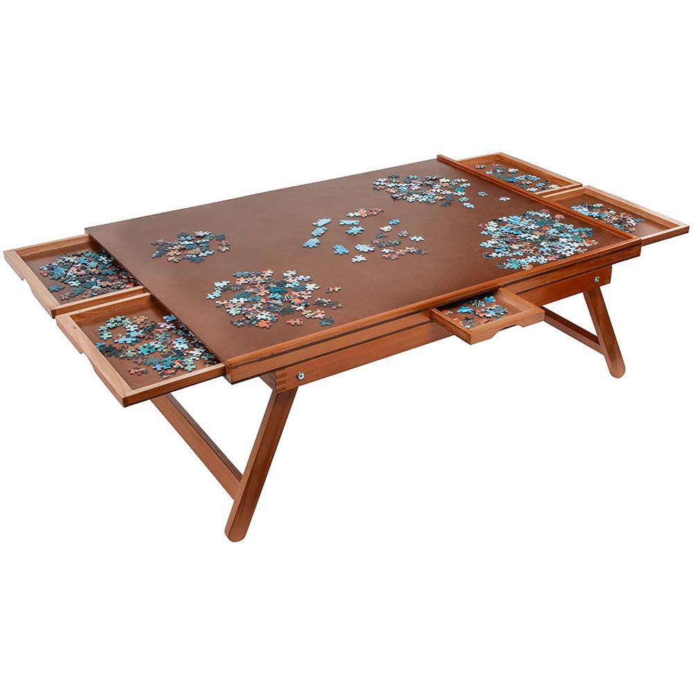 JUMBL 1500 Piece Puzzle Board 27 In X 35 In Wooden Jigsaw Puzzle 