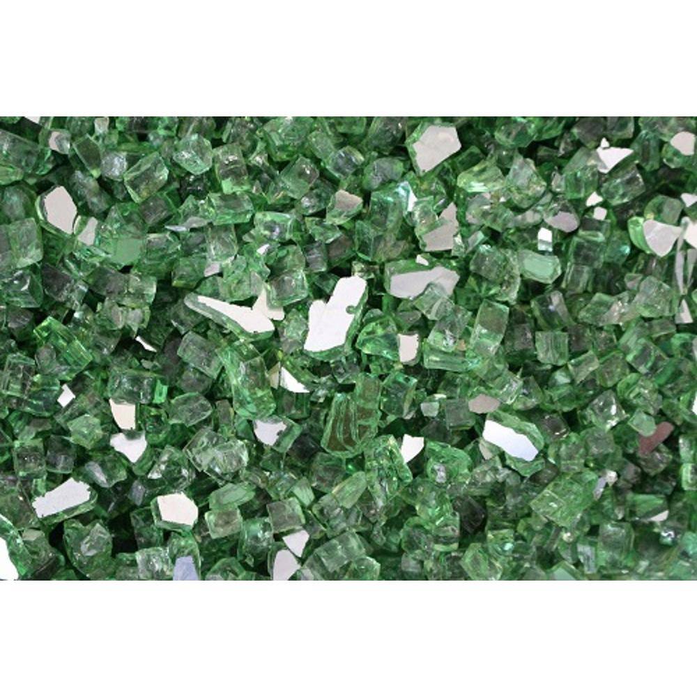 AZ Patio Heaters 20 lbs. Recycled Fire Pit Fire Glass in Green RGLASS-2 ...