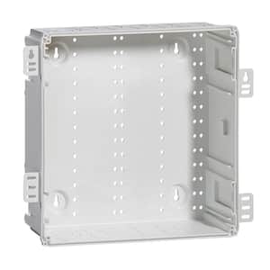 Leviton 14 in. Structured Media Enclosure and Flush Mount Cover, White ...