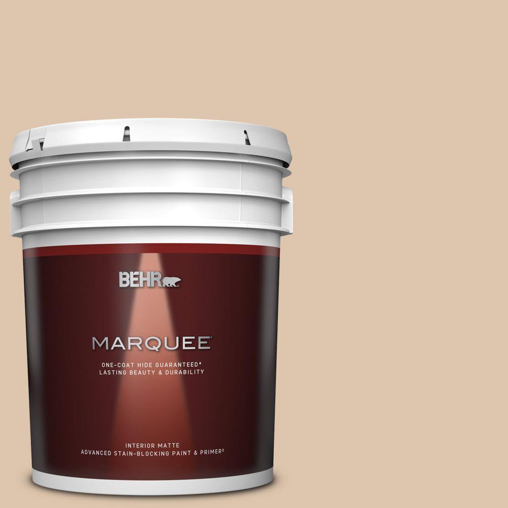 BEHR MARQUEE 5 gal. #PPU3-08 Sienna Dust Matte Interior Paint & Primer ...