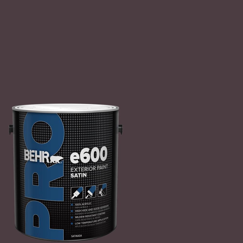 BEHR PRO 1 gal. #T18-04 Nocturne Shade Satin Exterior Paint PR64301 ...