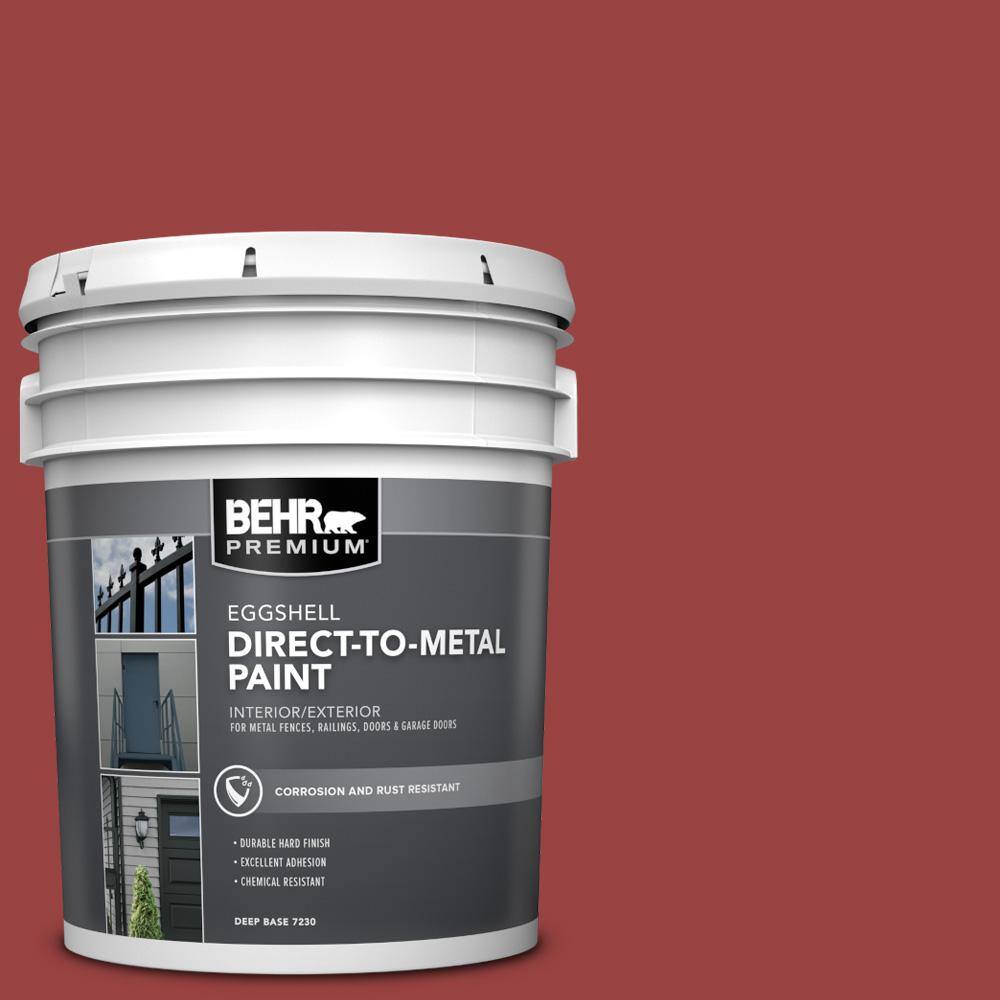 BEHR PREMIUM 5 gal. #MQ1-10 Red My Mind Eggshell Direct to Metal ...