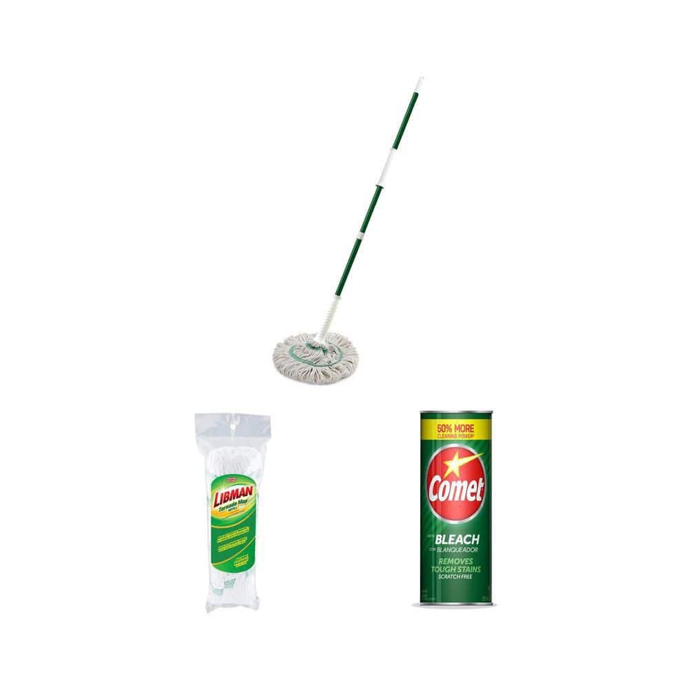 Tornado Blended Cotton Twist Mop, Refill, and 21 oz. All Purpose ...