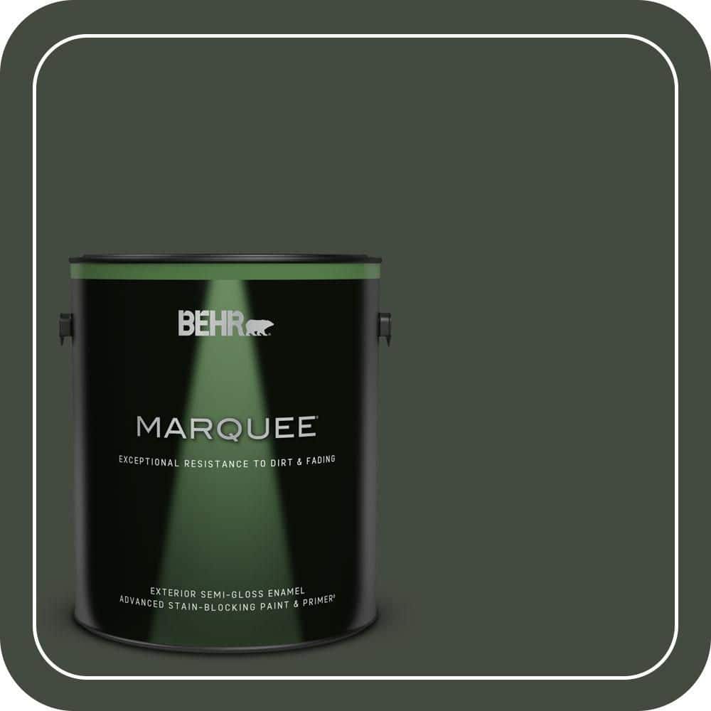 BEHR MARQUEE 1 gal. #BXC-12 Deep Forest Semi-Gloss Enamel Exterior ...