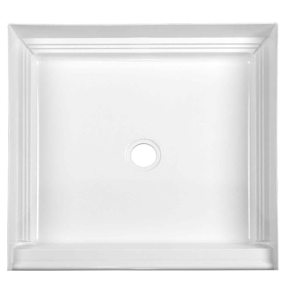 A2 32 in. x 32 in. Single Threshold Shower Base in White 3232CPANNS-AW