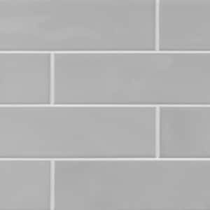 Jeffrey Court Matte Light Grey 2.5 in. x 10 in. Ceramic Wall Tile (13. ...