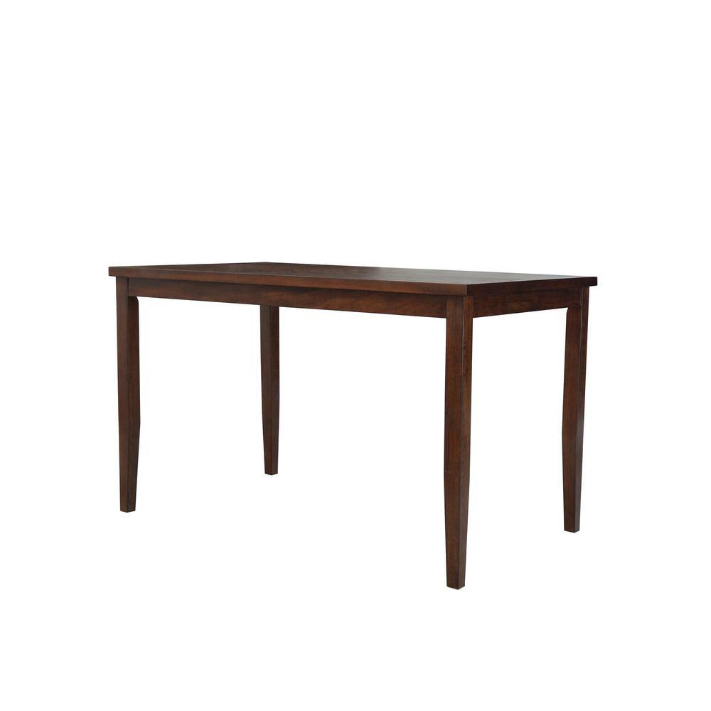 DEVON & CLAIRE Monica Brown Wood Counter 4 Legs Dining Table Seats 6 WF ...