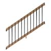 ProWood 6 ft. Walnut-Tone Southern Yellow Pine Stair Rail Kit with ...