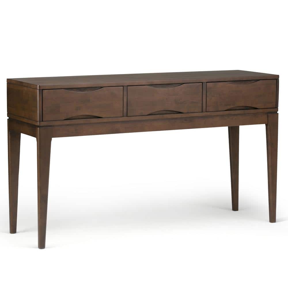 Simpli Home Harper Solid Hardwood 54 in. Wide Mid-Century Modern ...