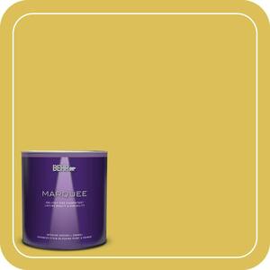 BEHR PREMIUM PLUS 1 qt. #P320-6A Flustered Mustard Satin Enamel ...