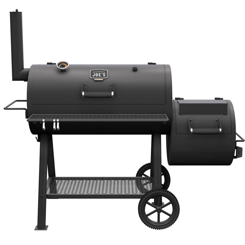 OKLAHOMA JOE'S Highland Offset Charcoal Smoker and Grill with 900 sq ...
