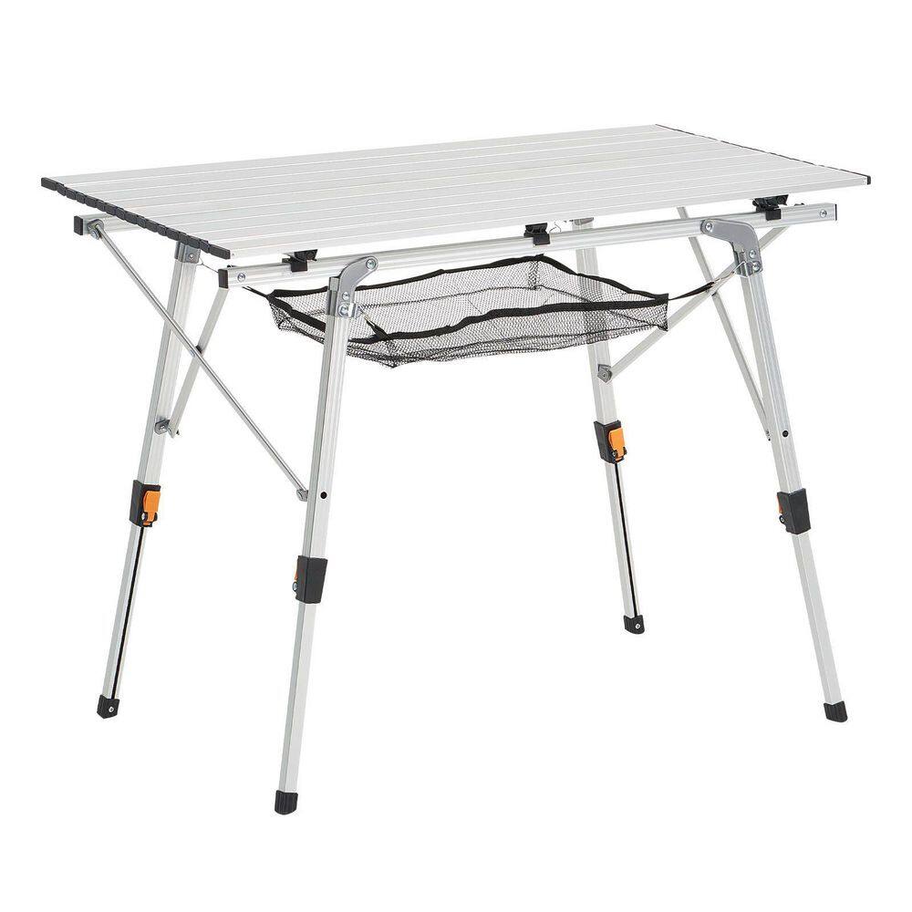 Flynama 1-Piece Black Outdoor Folding Camping Table with Carry Bag for ...