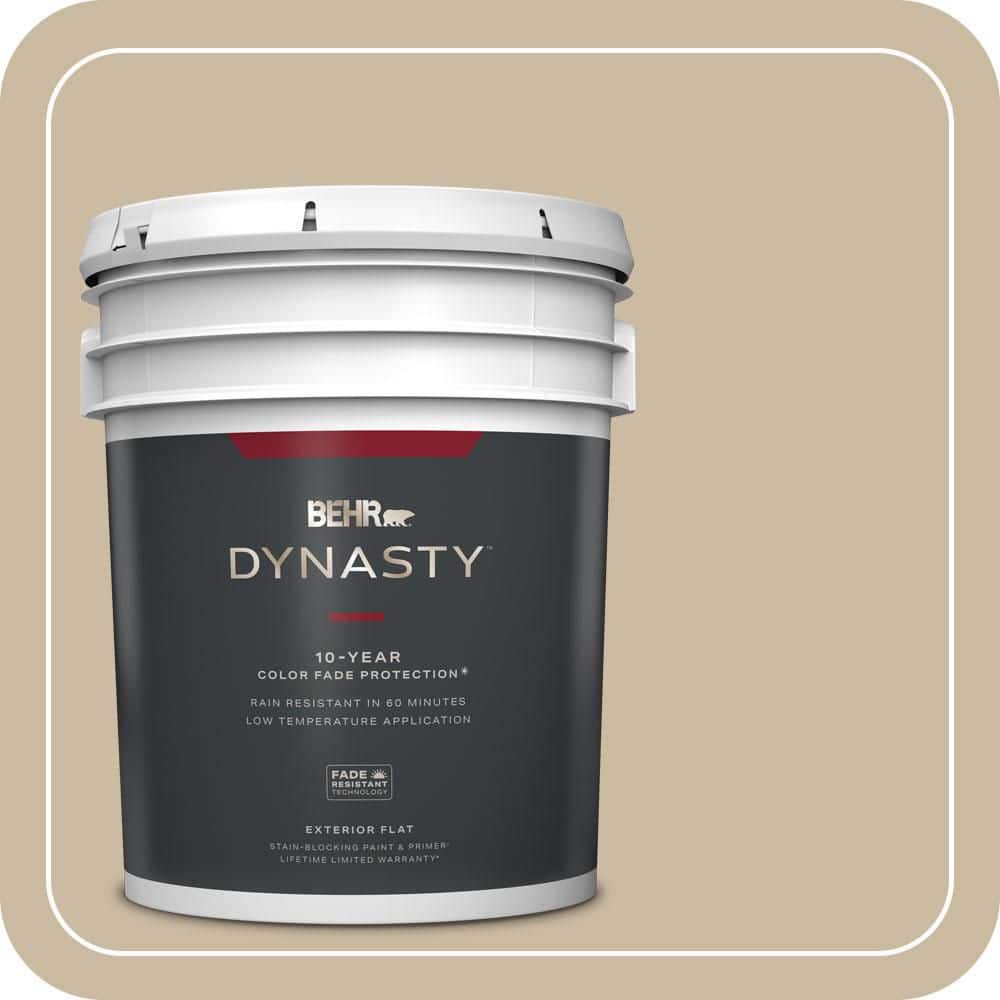 BEHR DYNASTY 5 gal. #MQ2-26 Windsor Tan Flat Exterior Stain-Blocking ...