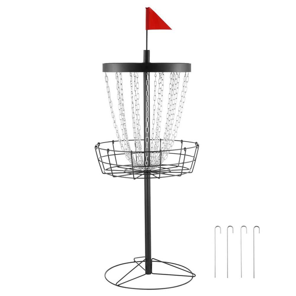 SKYSHALO Disc Golf Basket, 24-Chains Portable Disc Golf Target Hole ...