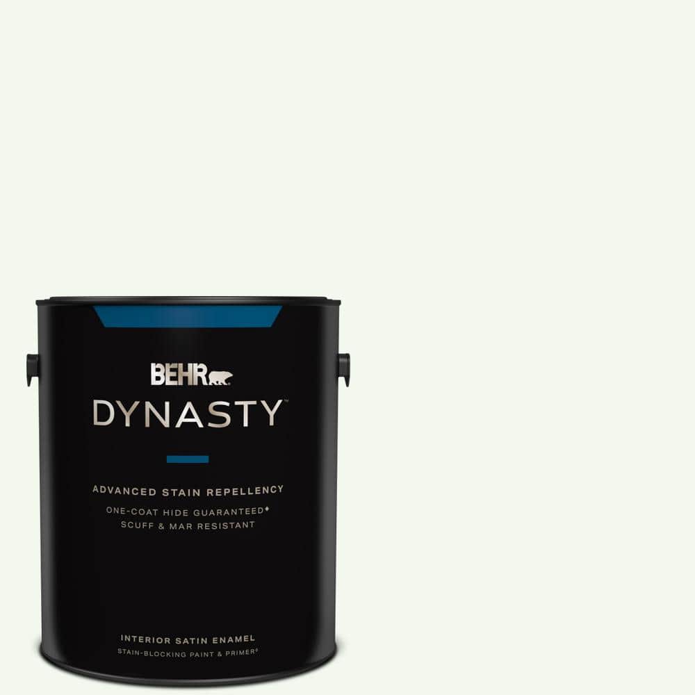 BEHR DYNASTY 1 gal. #GR-W05 Unwind Satin Enamel Interior Stain-Blocking ...