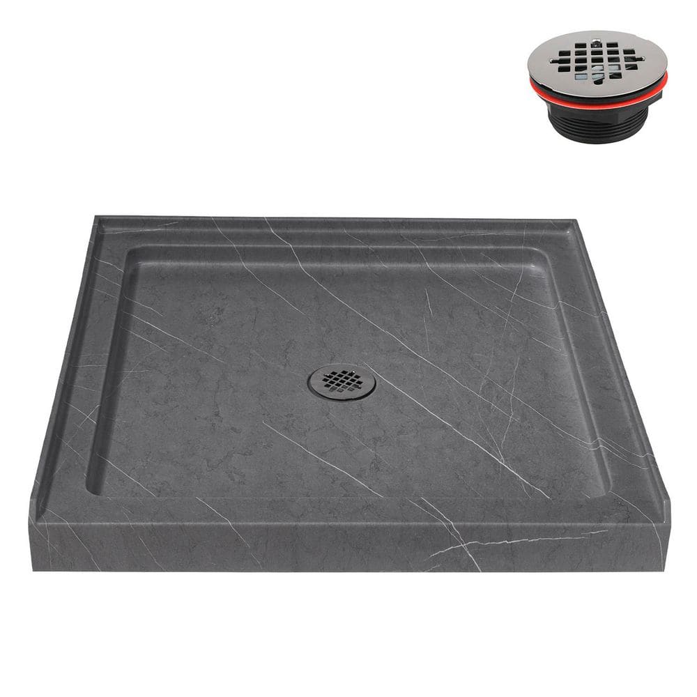 Streamline NTM-612-36GR-AL 36 in. x 36 in. Alcove Acrylic Shower Pan ...