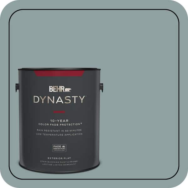 BEHR DYNASTY 1 gal. #N440-4 October Sky Flat Exterior Stain-Blocking ...