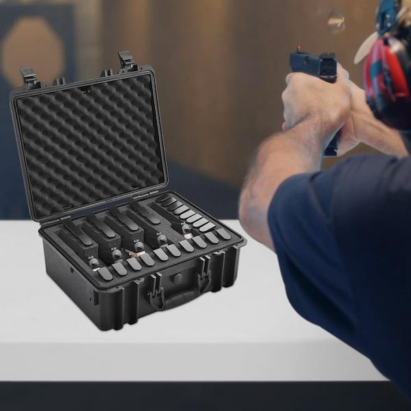 Handgun Case Aazon.co: VEVOR Hard Pistol Cases With Pre-cut PU Foa ...