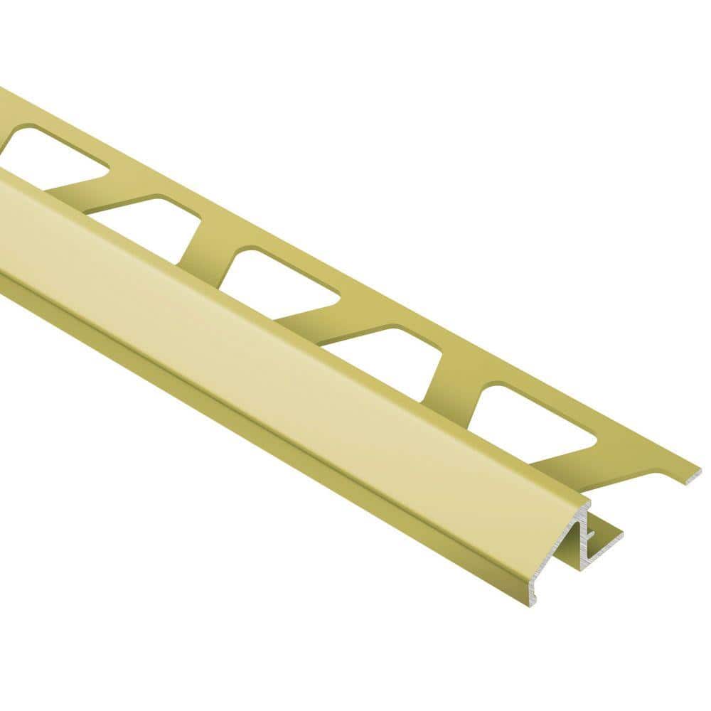 Schluter Reno-U Satin Brass Anodized Aluminum 5/16 in. x 8 ft. 2-1/2 in ...