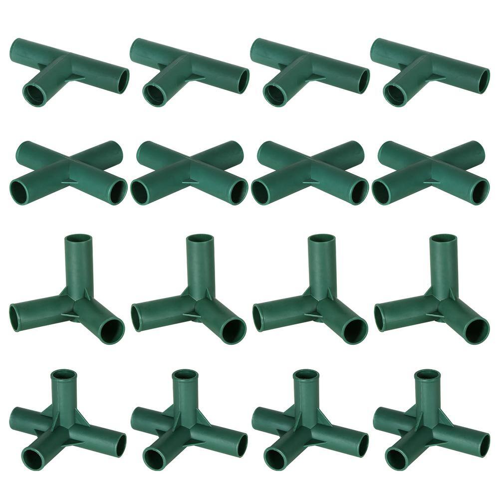EAGLE PEAK 0. 63 in. x 1 in. Plastic Greenhouse Frame Connectors (Pack ...