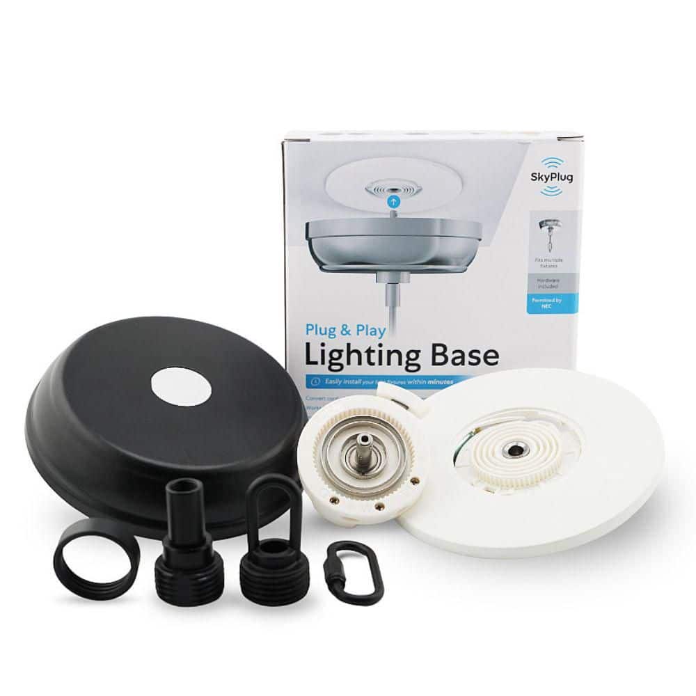 SkyPlug 5 in. Matte Black Plug & Play Lighting Base - Capella 5531-MB ...